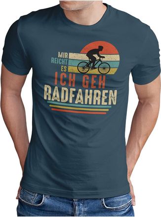 OM3 Mir reicht es ich GEH Radfahren T-Shirt - Herren - Fahrrad Bicycle Cycling - Denim, XXL
