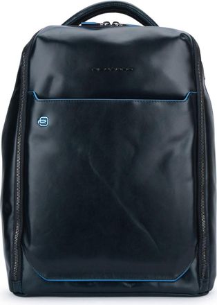 Piquadro Rucksack aus Leder - Blau
