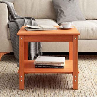 vidaXL Table basse Marron cire 50 x 50 x 45 cm Bois massif en pin vidaXL