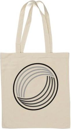 Generic Sac fourre-tout en coton naturel avec logo artistique minimaliste gris