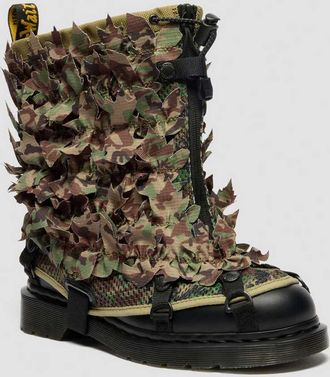 Dr. Martens Leder 1460 Babylon Camo Stiefel in Gr&uuml;n, Gr&ouml;&szlig;e: 36