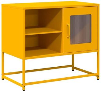vidaXL Meuble tv jaune moutarde 68x39x60,5 cm acier - Vidaxl