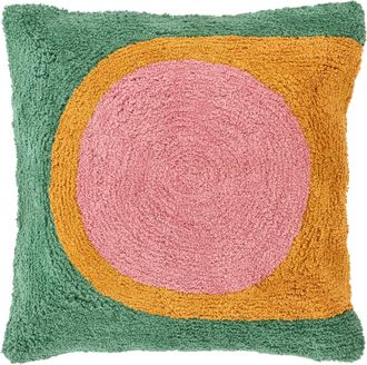 Villa Collection Focus Kissen x 45 x 45 cm Gr&uuml;n/Rosa/Amber