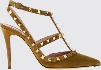 Valentino Garavani Escarpins slingback Rockstud en daim avec talon aiguille