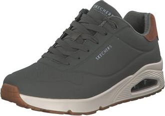 Skechers Baskets Uno Suited on Air pour Homme, Daim châtain Durabuck Dusty Olive, 43 EU