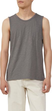 s.Oliver Tanktop mit Flammgarnstruktur und Logo grau meliert XL