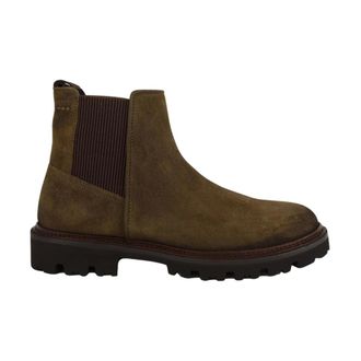HUGO BOSS Botte Chelsea Julyo en Cuir - Homme - Chaussures - Vert - Taille: 45 EU