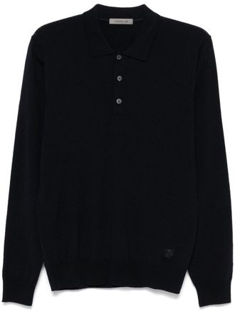 Corneliani polo en laine vierge - Bleu