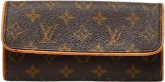 Louis Vuitton Sac bandouli&egrave;re Pochette Twin PM Monogram doccasion - Femme - Pre-owned - Brun - Taille: ONE Size