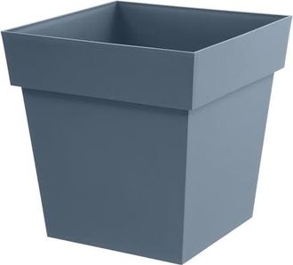 Eda Blumentopf, quadratisch, mittelhoch, Toskana, Volumen 51 l, 39 x 39 x 53 cm, Jeansblau