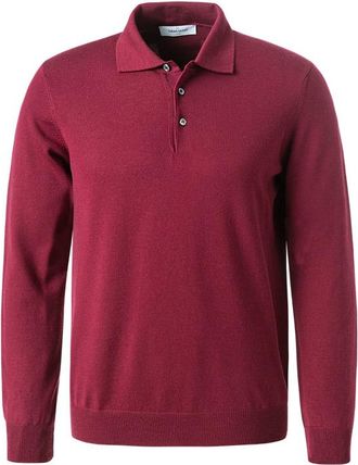 Gran Sasso Herren Pullover rot Schurwolle unifarben