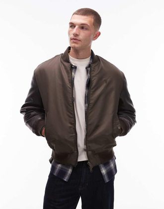 AllSaints Myler - Bomber - Kaki-Vert