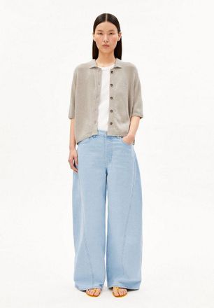Armedangels Cardigan LINO BLEND Leinen-Mix (Polokragen, Loose Fit)
