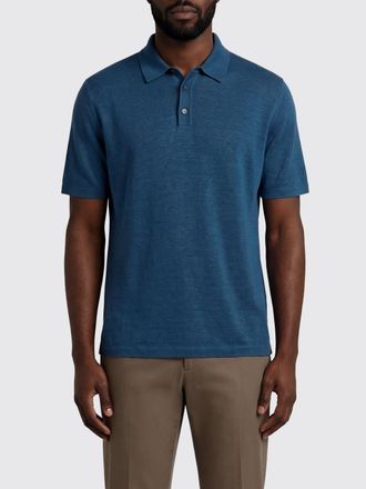 Roberto Collina Polo Homme couleur Bleu Canard