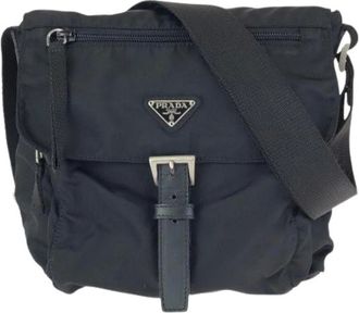 Prada Sac bandouli&egrave;re en nylon Tessuto Pre-owned - Femme - Pre-owned - Noir - Taille: ONE Size