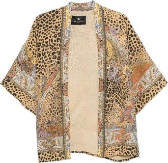 Etro Femme, Vestes, Multicolore, Taille: 38 FR Veste Paisley et L&eacute;opard