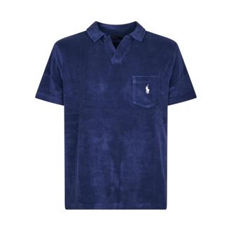 Ralph Lauren Knit Polo - - Tops - Herren - Blau - 2XL