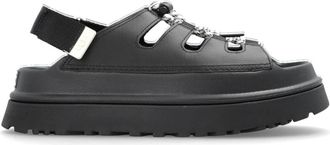 UGG Ugg, Femme, Chaussures, Noir, Taille: 42 EU Sandale plateforme Goldenglow &agrave; cordon
