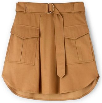 Motivi Femme, Jupes, Brun, Taille: 38 FR Jupe Cargo &Eacute;vas&eacute;e