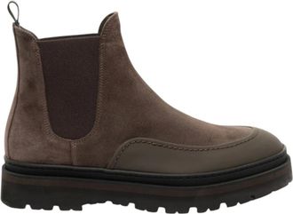 A.Testoni Homme, Chaussures, Brun, Taille: 43 EU Bottes en Cuir Élégantes pour Hommes