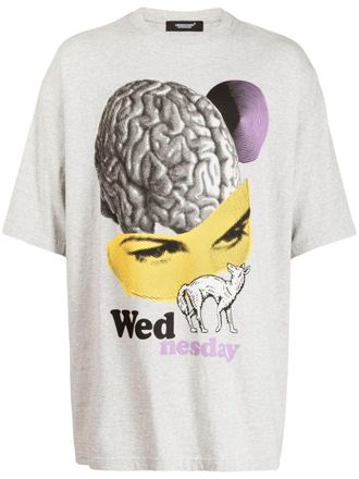 Undercover t-shirt en coton à imprimé graphique - Gris