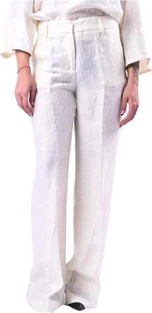 Souvenir Femme, Pantalons, Blanc, Taille: 40 FR Pantalone Palazzo in Shantung
