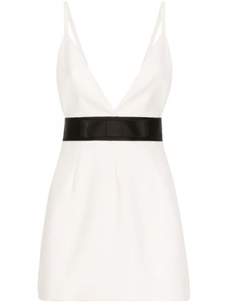 Dolce & Gabbana robe courte à design superposé - Blanc