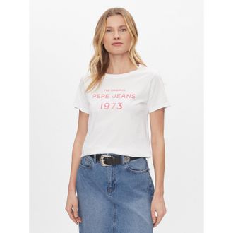 Pepe Jeans London T-Shirt Harbor PL505743 Weiß Regular Fit