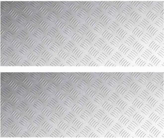 vidaXL Vidaxl - Plaques à damier 2 pcs Argent 100 x 40 cm Aluminium