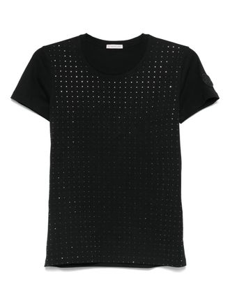 Moncler t-shirt en coton - Noir