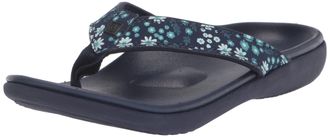 Spenco Damen Yumi Nuevo Floral Flipflop, Dunkles Marineblau, 37 EU Weit