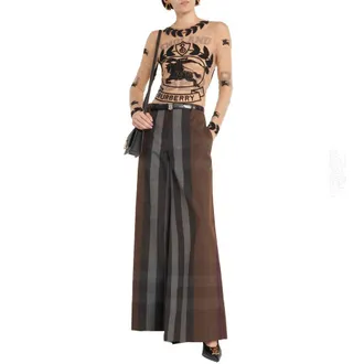 Burberry Womens Brown Cotton Casual Pants