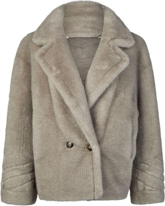 White Label Damenjacke aus softem Webpelz, L&auml;nge Gr. 38: ca.64 cm