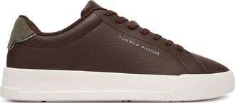 Tommy Hilfiger Sneakers Tommy Hilfiger Th Court Lth Detail Ess FM0FM05367 Braun
