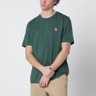 Maison Kitsun&eacute; Bottle green Fox Head Regular-Fit T-shirt