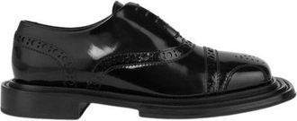 Moschino unisex, Chaussures, Noir, Taille: 42 EU Chaussures Derby en Cuir de Veau Bross&eacute;