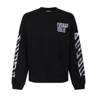Off-white Homme, Sweatshirts et sweats &agrave; capuche, Noir, Taille: L Motion Arrow Skate Crewneck SweaT-shirt