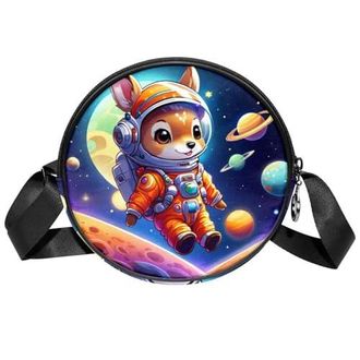 Generic Sac &agrave; bandouli&egrave;re circulaire pour femme, petit sac &agrave; bandouli&egrave;re avec fermeture &eacute;clair, bretelles r&eacute;glables, style d&eacute;contract&eacute;, pour femmes et filles