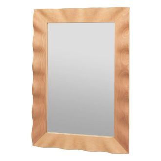 Broste Copenhagen Miroir Wavy en h&ecirc;tre Broste Copenhagen