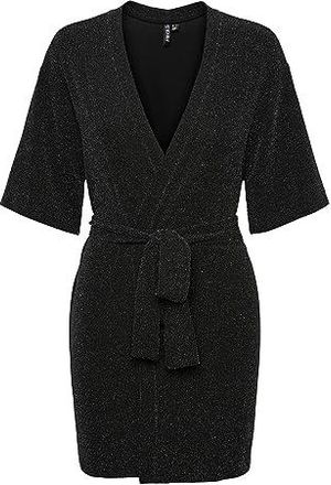 Pieces Pieces Kimono Pclina 2/4 Cardigan, Femme, Noir, S