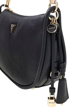 Guess Womens Shoulder Bag Black Polyurethane - Shoulder-Bags