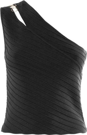 Nenette Femme, Tops, Noir, Taille: 36 FR Haut Une &Eacute;paule Margarita