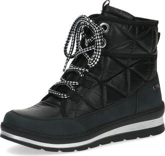 Caprice Damen Stiefeletten zum Schnüren Airmotion Plateau mit Reißverschluss Weite G, Schwarz (Black Comb), 40.5 EU