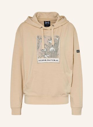 super.natural Hoodie Snowdrops Mit Merinowolle beige