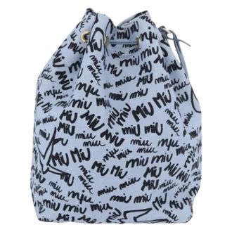 Miu Miu Pre-owned Canvas Pouch - - Pre-owned - Damen - Blau - ONE SIZE