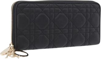 Dior Portefeuille long vintage doccasion - Femme - Pre-owned - Noir - Taille: ONE Size