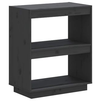 Generic Massivholz Kiefer B&uuml;cherregal, Regal, Standregal, Aktenregal, B&uuml;roregal, Raumtrenner Aufbewahrung f&uuml;r Wohnzimmer(Nat&uuml;rlich 40x35x71cm) (Grau 52)