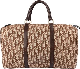 Dior Crossbody Bags - Christian Dior Trotter Monogram Boston 40 Handbag - Gr. unisize - in Braun - f&uuml;r Damen