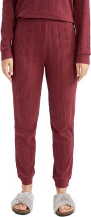DeFacto Damen Gestrickt Hosen für HomewearBORDEAUX Melange,M