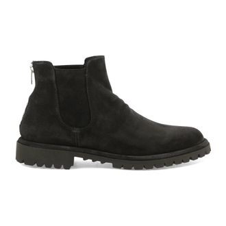 Officine Creative Schwarze Wildleder Stiefeletten f&uuml;r M&auml;nner - - Shoes - Herren - Schwarzk - 44 EU